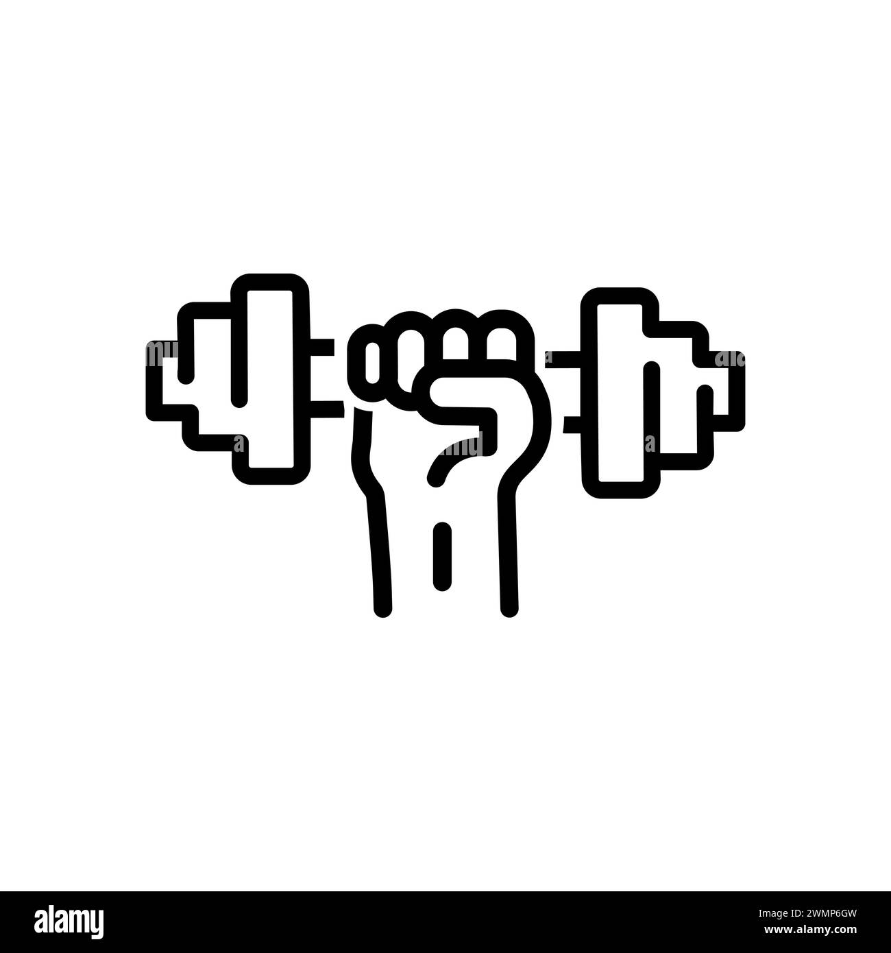 Vector black line strength icon. Pixel vector graphics - Vector Stock ...