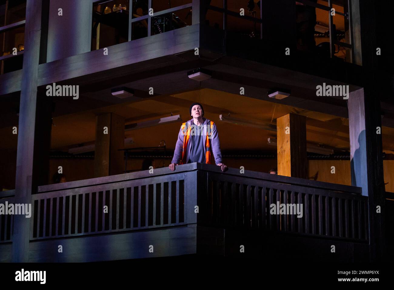 London, UK. 27 February 2024. Jonathon Bentley as Workman 1, and the ...