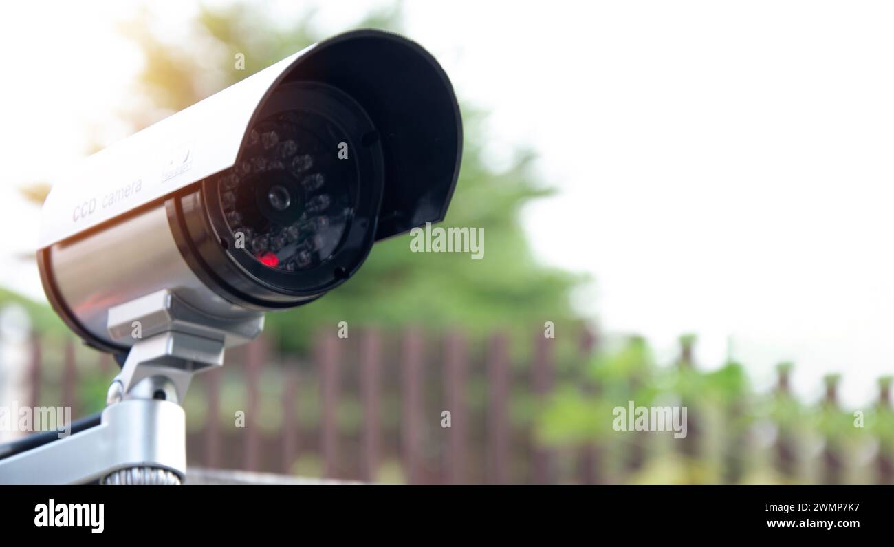 Install IP CCTV cameras, home security system concept with blurred ...