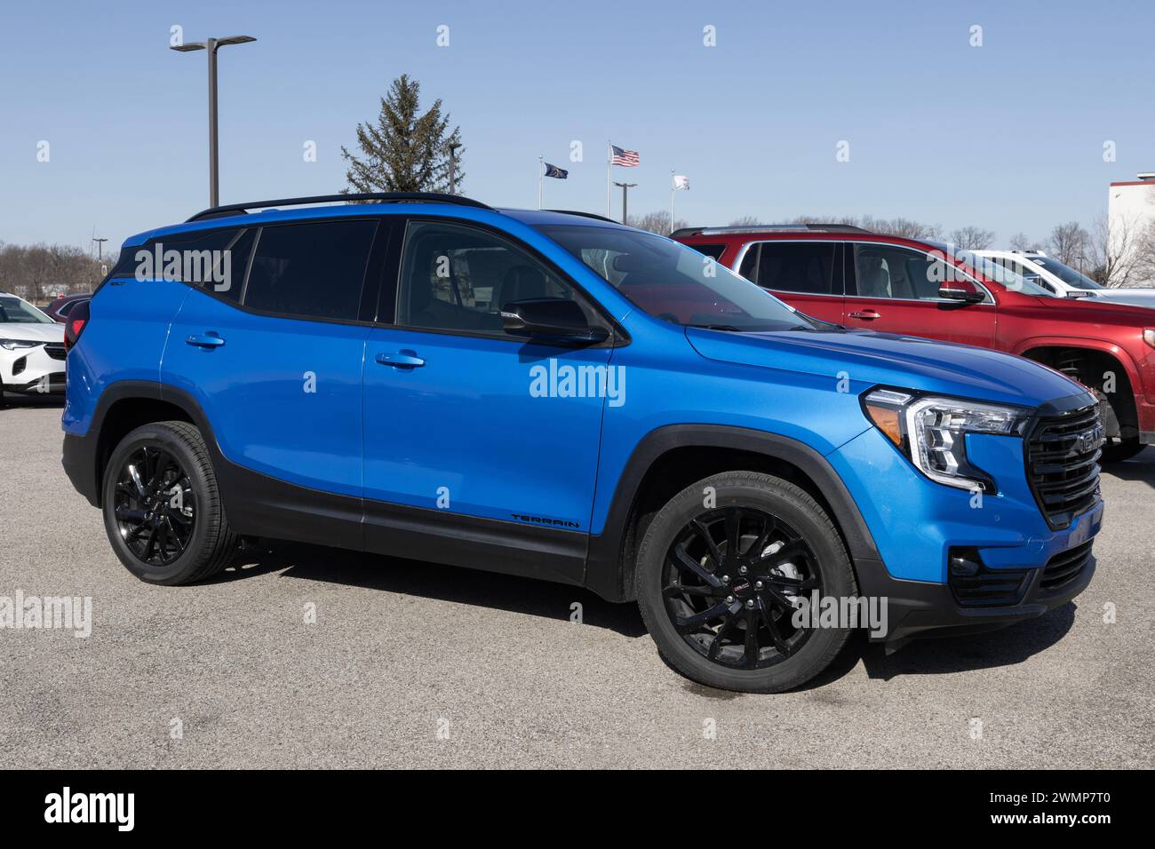 Carmel - February 25, 2024: GMC Terrain SLT SUV display at a dealership ...