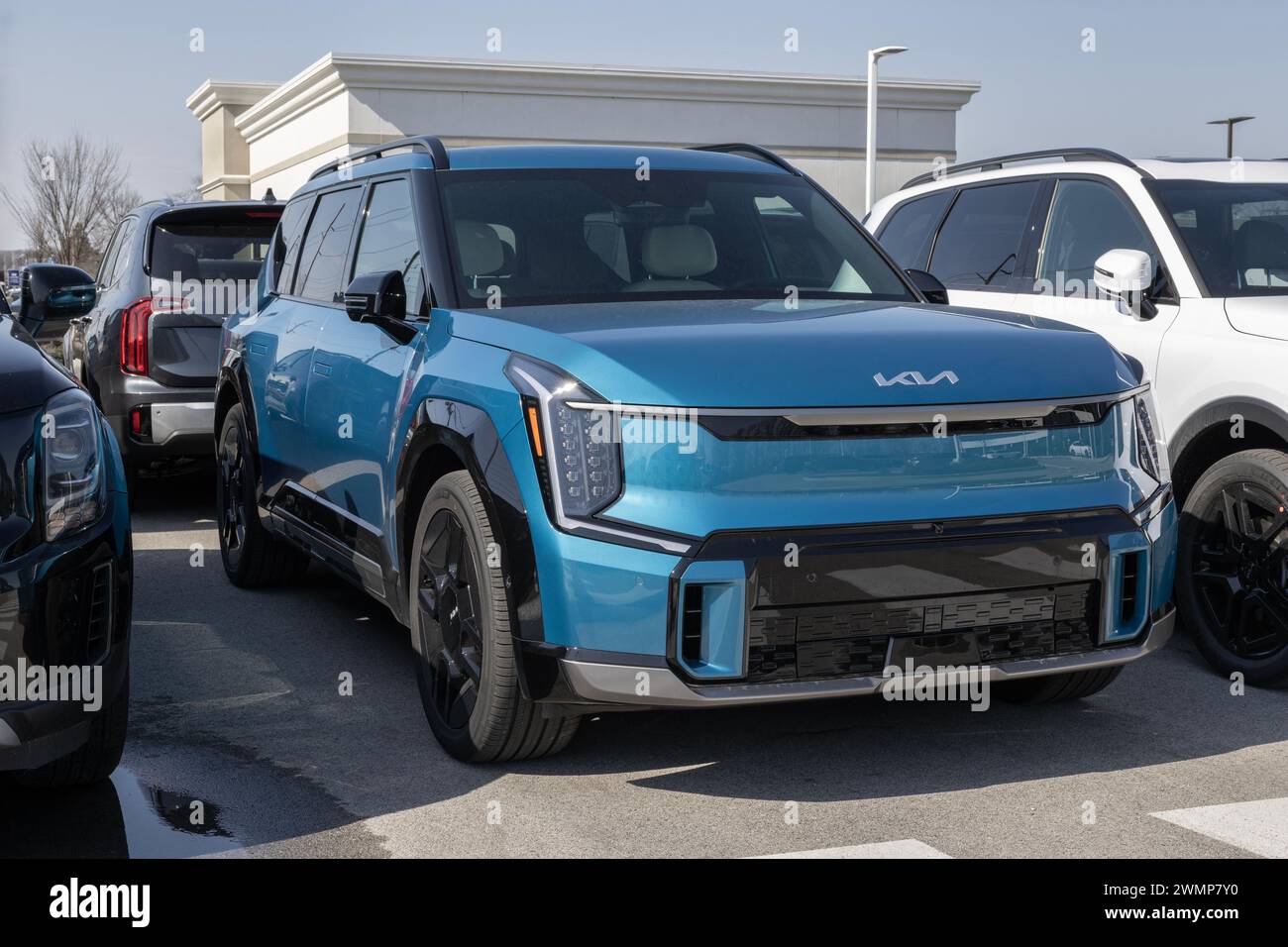 Indianapolis - February 25, 2024: Kia EV9 GT-Line EV Electric Vehicle ...