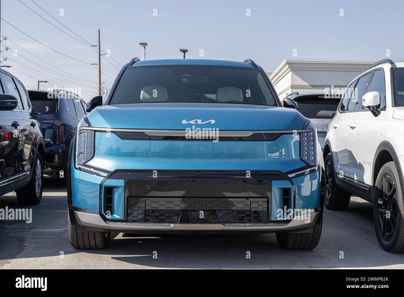 Indianapolis - February 25, 2024: Kia EV9 GT-Line EV Electric Vehicle ...