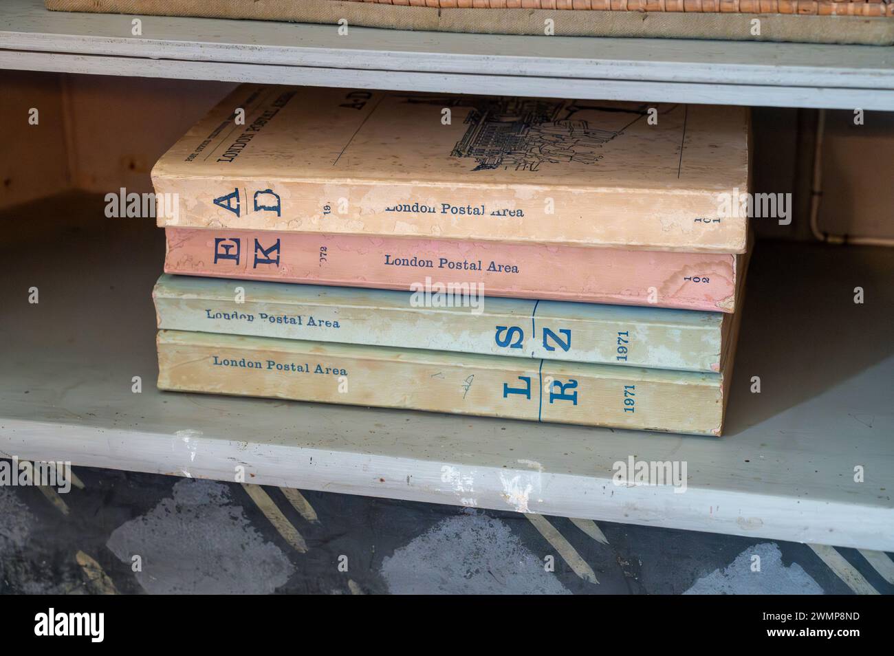 Old style telephone directories at Charleston, East Sussex, England ...