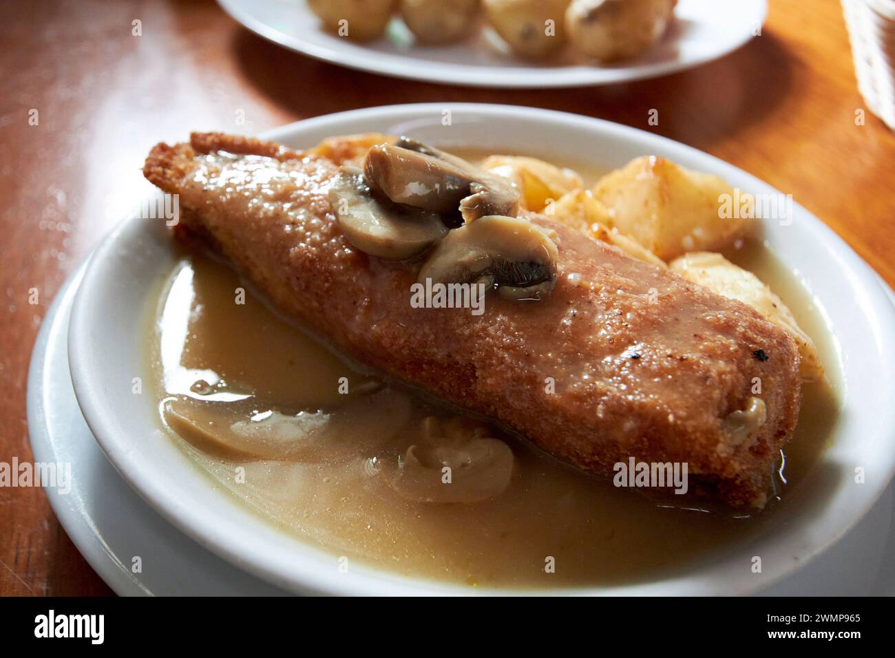 chicken cordon bleu served as tapas in a small local restaurant Yaiza ...