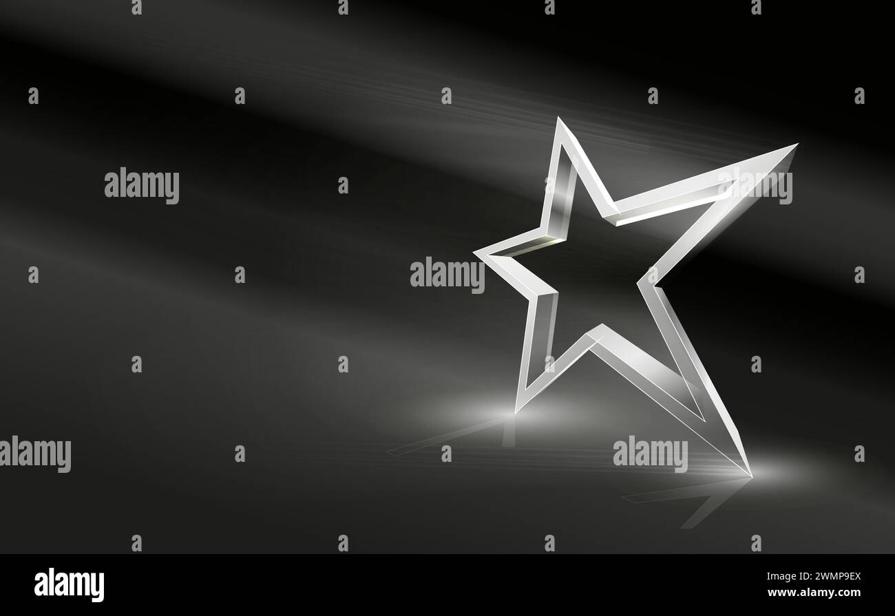 Crystal star shape with light effect Stock Vector Image & Art - Alamy