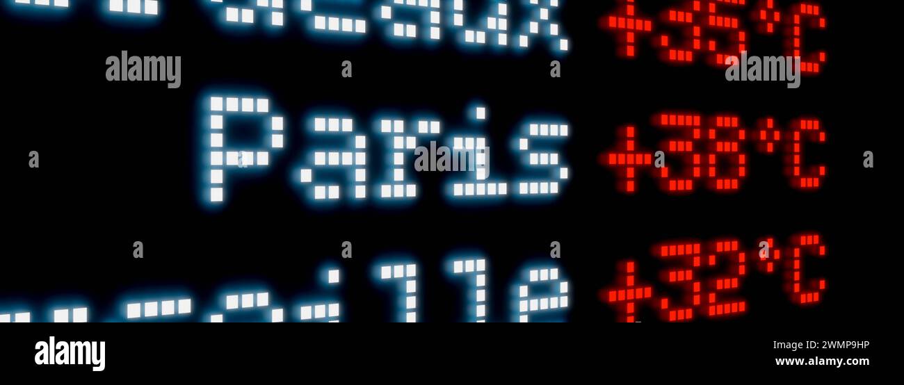 Heat in Paris, 38 degrees high temperature. Heat in Paris, 38 degrees ...