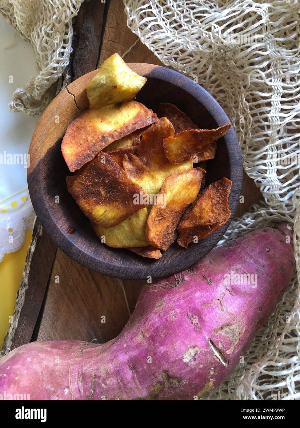Sweet Potato Fries served in a traditional way in the interior of ...