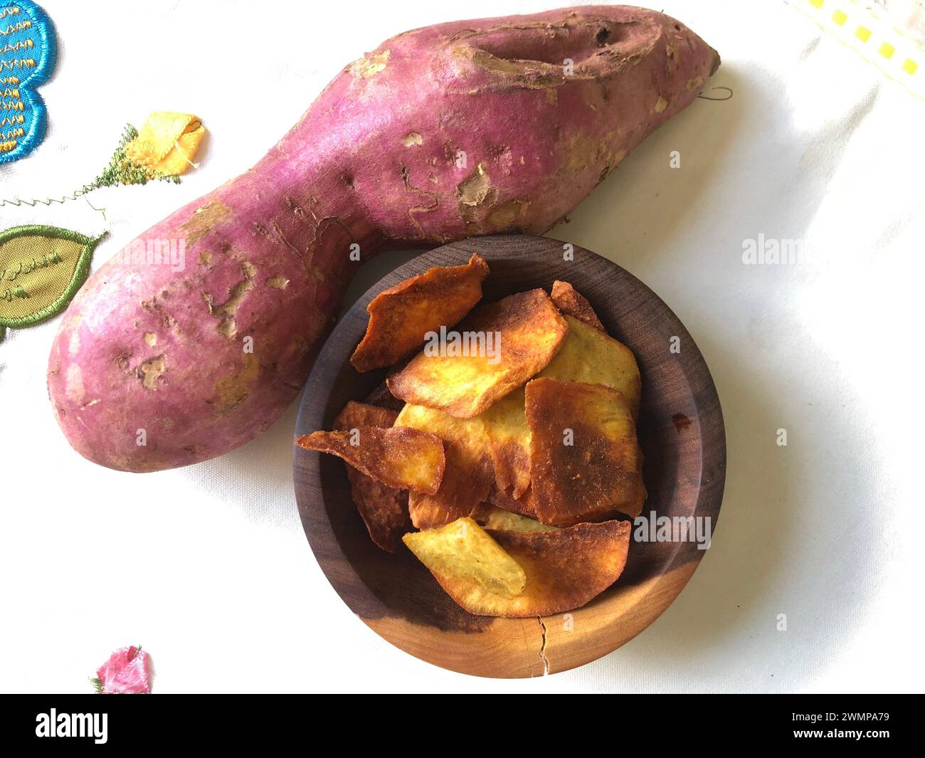 Sweet Potato Fries served in a traditional way in the interior of ...