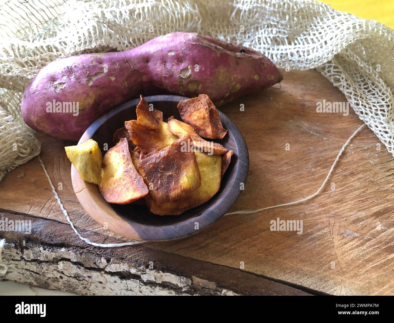 Sweet Potato Fries served in a traditional way in the interior of ...