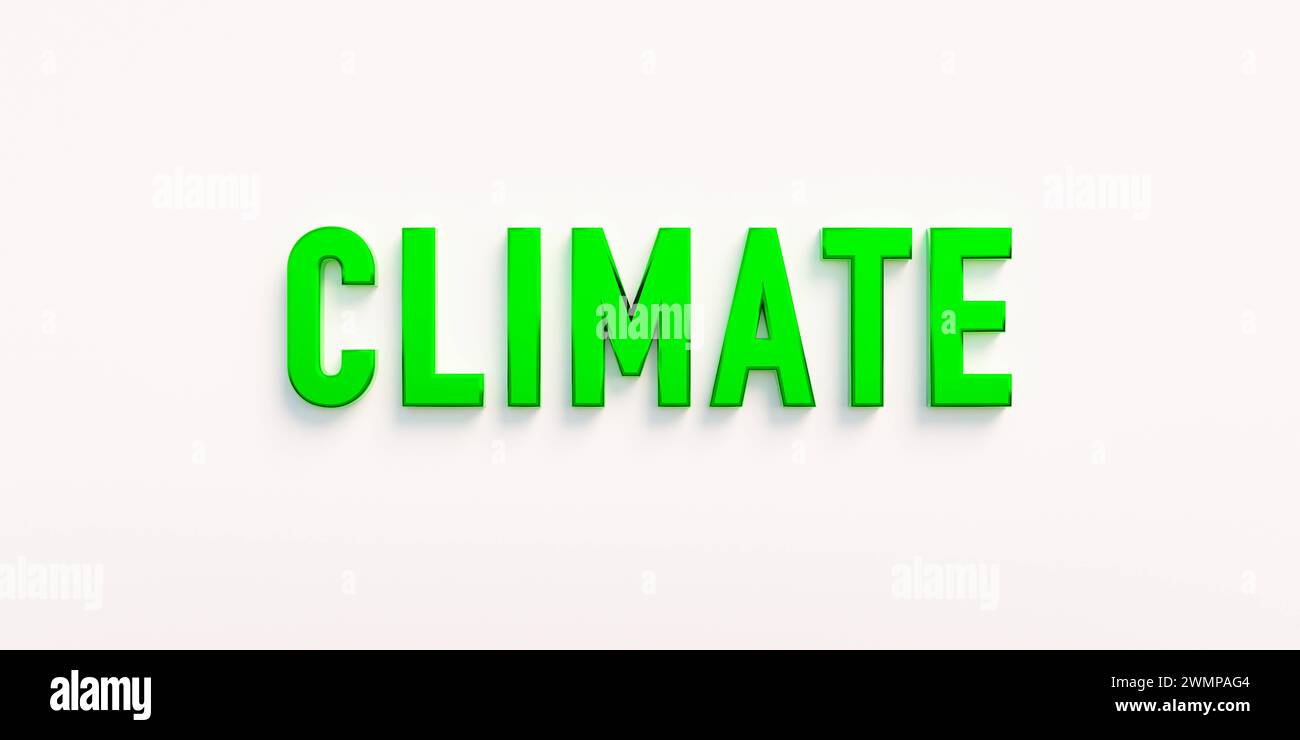 Climate Climate, banner or sign. The word climatek in green capital ...