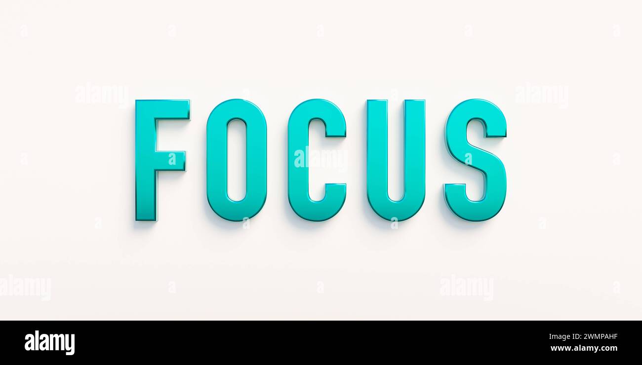 Focus Focus, banner - sign. The word focus in blue capital letters ...