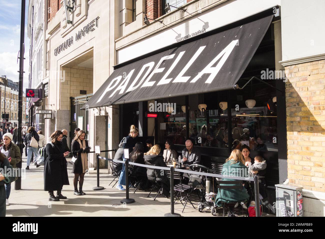 People eating outside Tim Siadatan's and Jordan Freida's Padella ...