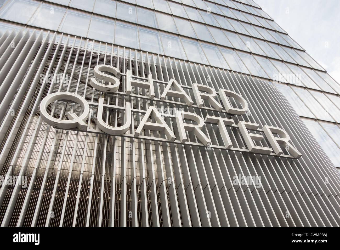 Shard Quarter signage near the skyscraper of the same name which was ...