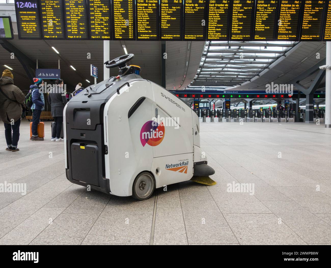 Robot Sweeper 111 autonomous cleaning robot on the concourse at London ...