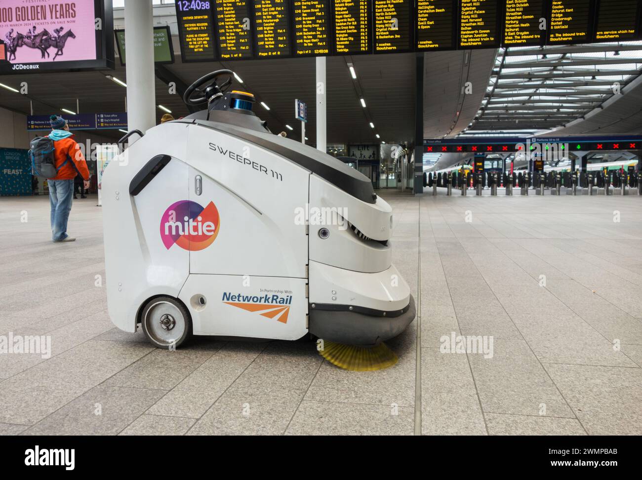 Robot Sweeper 111 autonomous cleaning robot on the concourse at London ...
