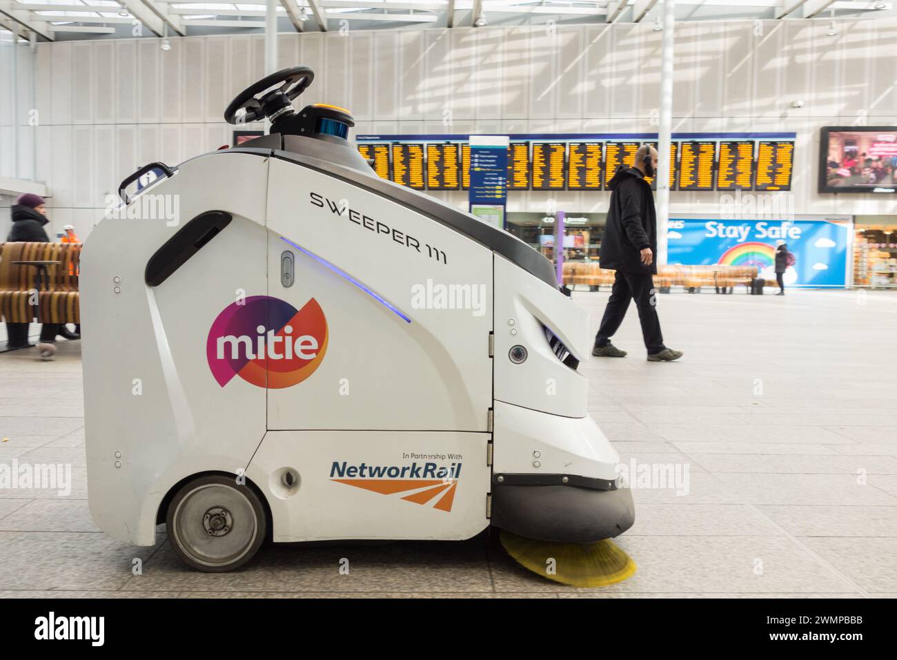 Robot Sweeper 111 autonomous cleaning robot on the concourse at London ...