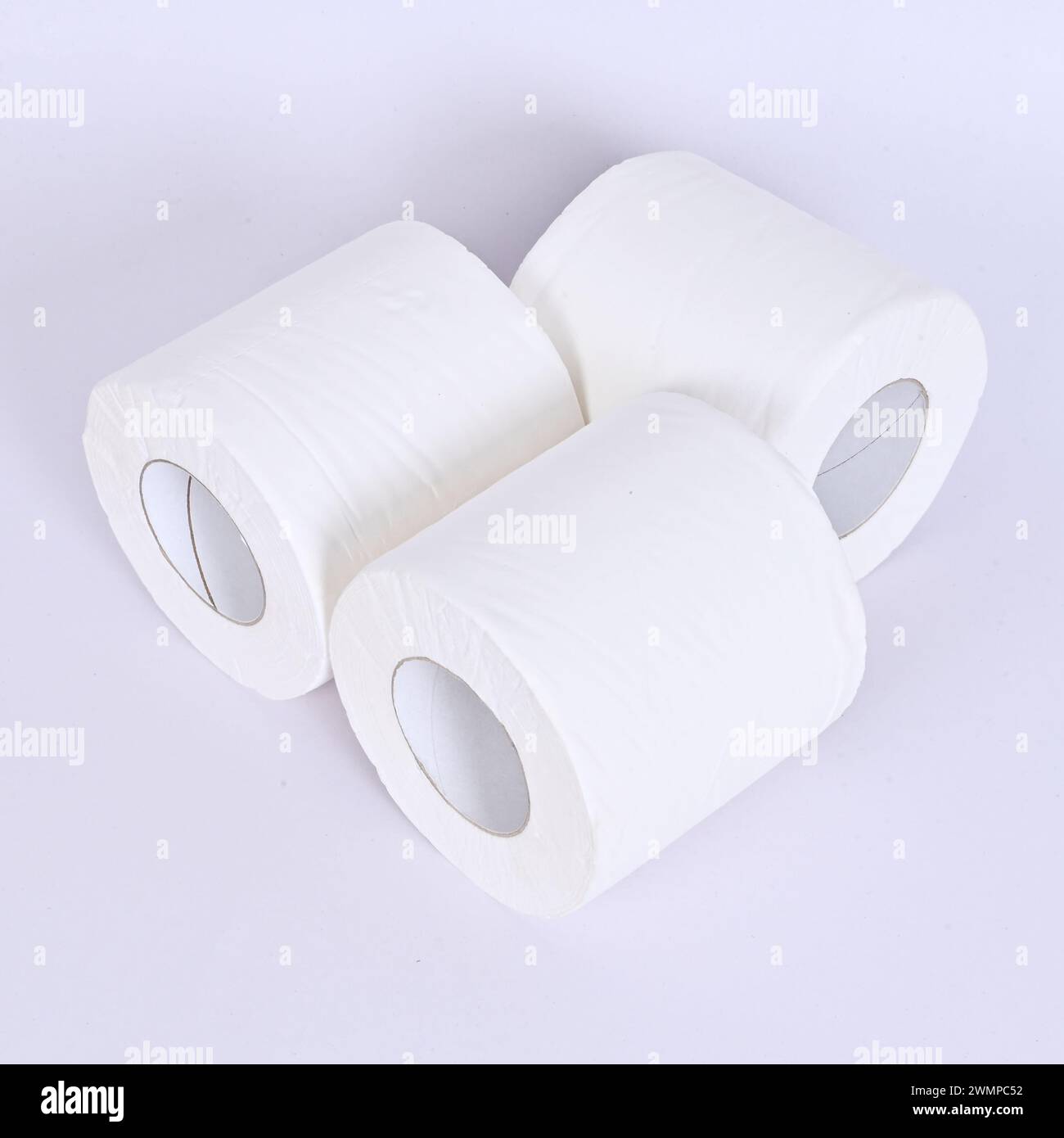 White toilet roll over white background. Toilet Tissue isolated Stock ...