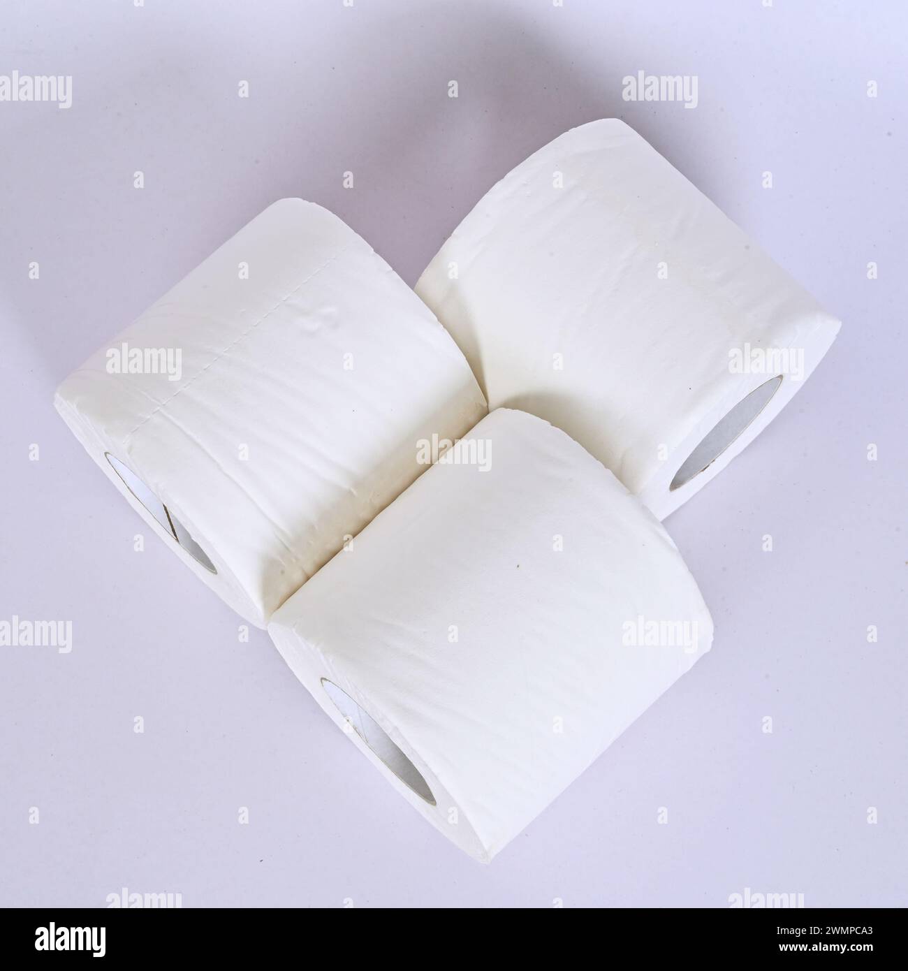 White toilet roll over white background. Toilet Tissue isolated Stock ...