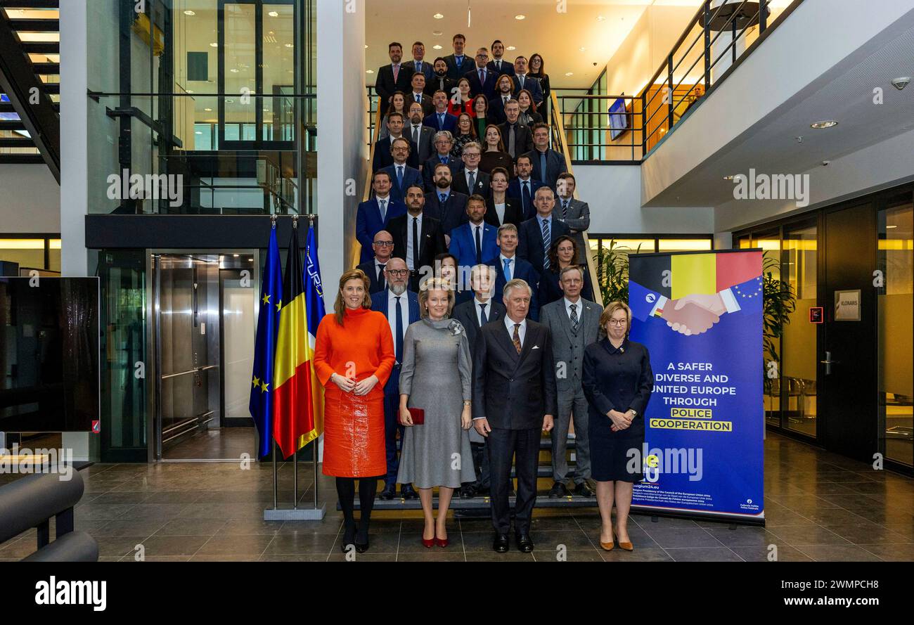 The Hague, Niederlande. 27th Feb, 2024. King Filip and Queen Mathilde ...