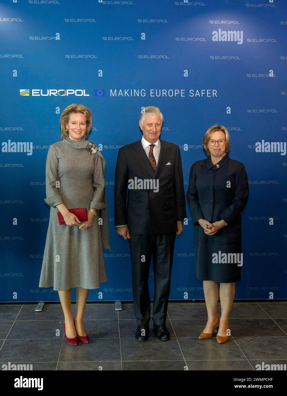 The Hague, Niederlande. 27th Feb, 2024. King Filip and Queen Mathilde ...