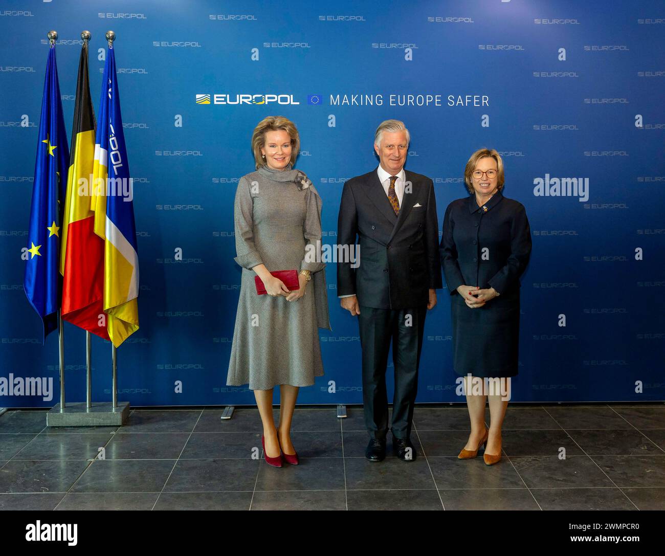 The Hague, Niederlande. 27th Feb, 2024. King Filip and Queen Mathilde ...