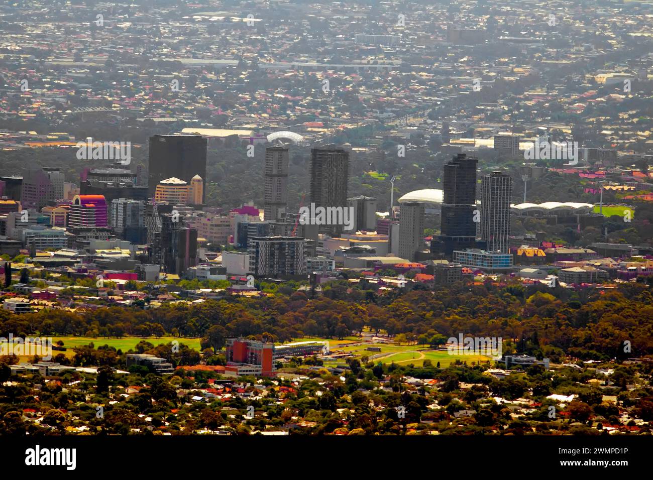 View of Adelaide Australia from Mount Lofty South Australia Capital ...