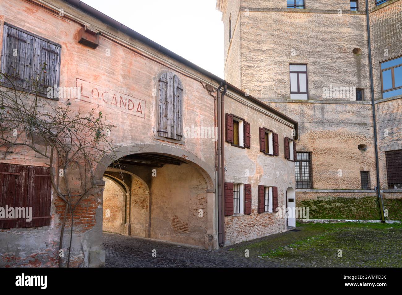Mesola, Italy. February 25, 2024. Exterior view of the ancient Mesola ...