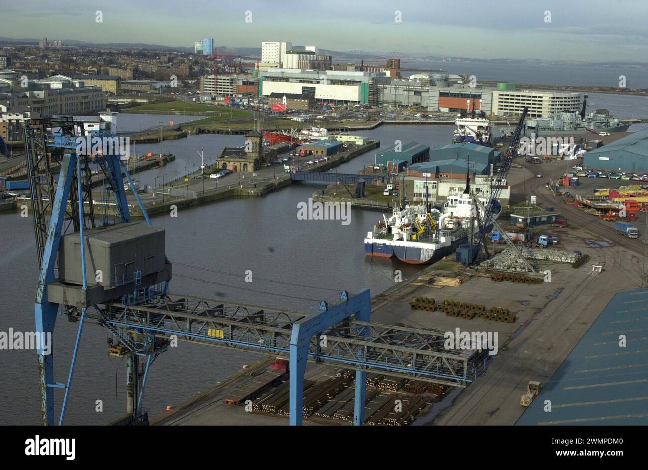 Scotland's busiest port, The Port of Leith, Edinburgh. The new liner ...