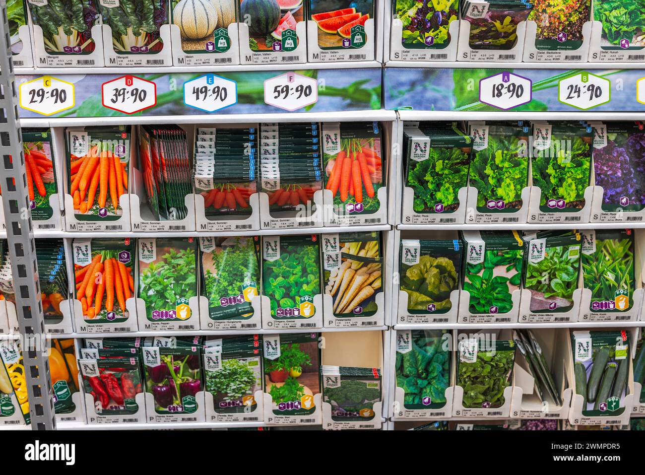 Display of flower seed packets hi-res stock photography and images - Alamy