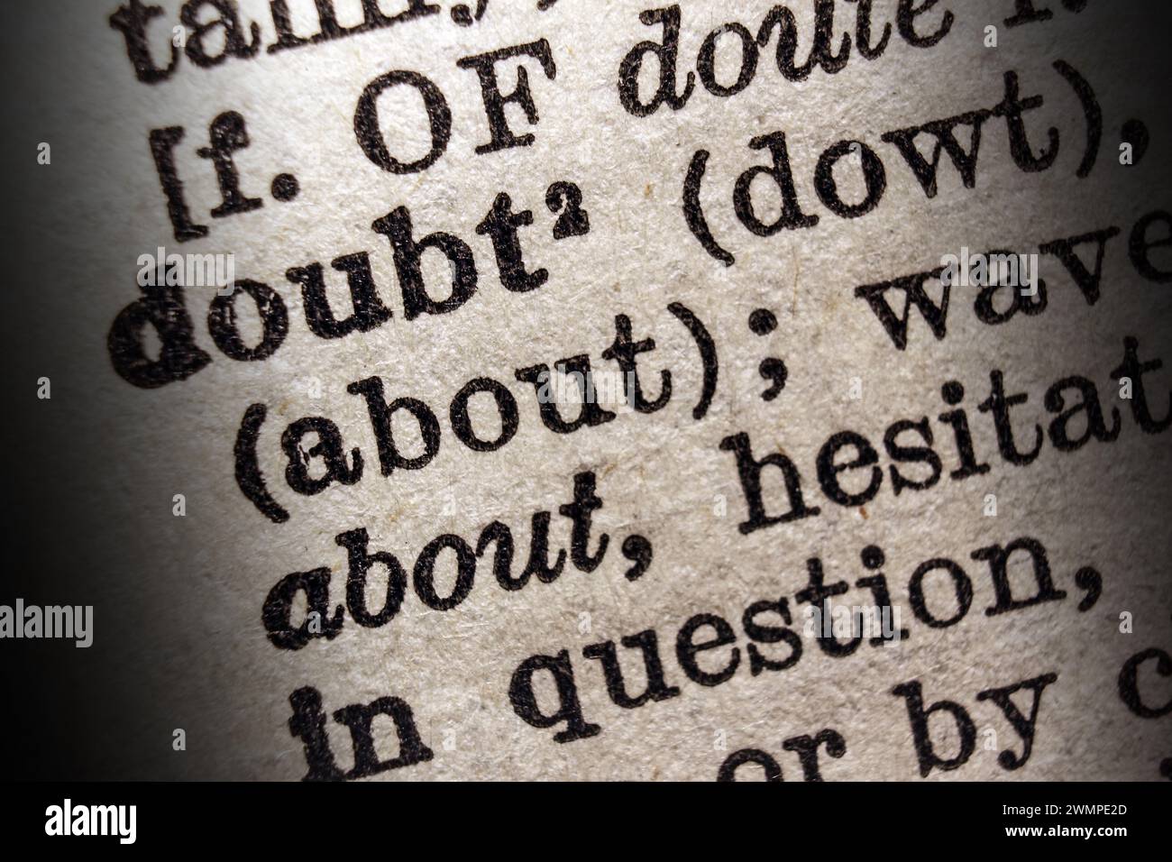 Uncertain word hi-res stock photography and images - Alamy