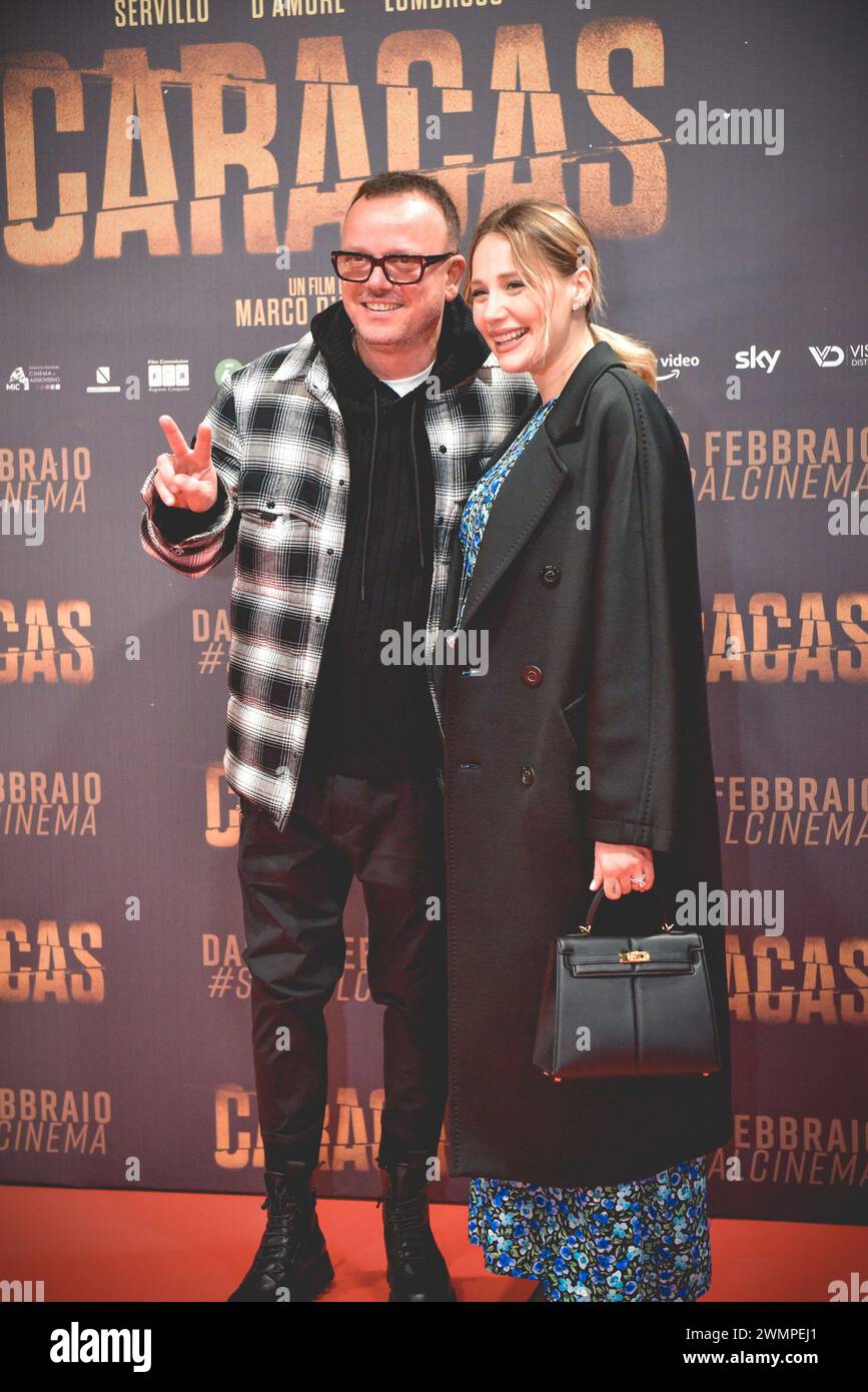 Naples, Italy. 26th Feb, 2024. The italian singer Gigi D'Alessio with ...