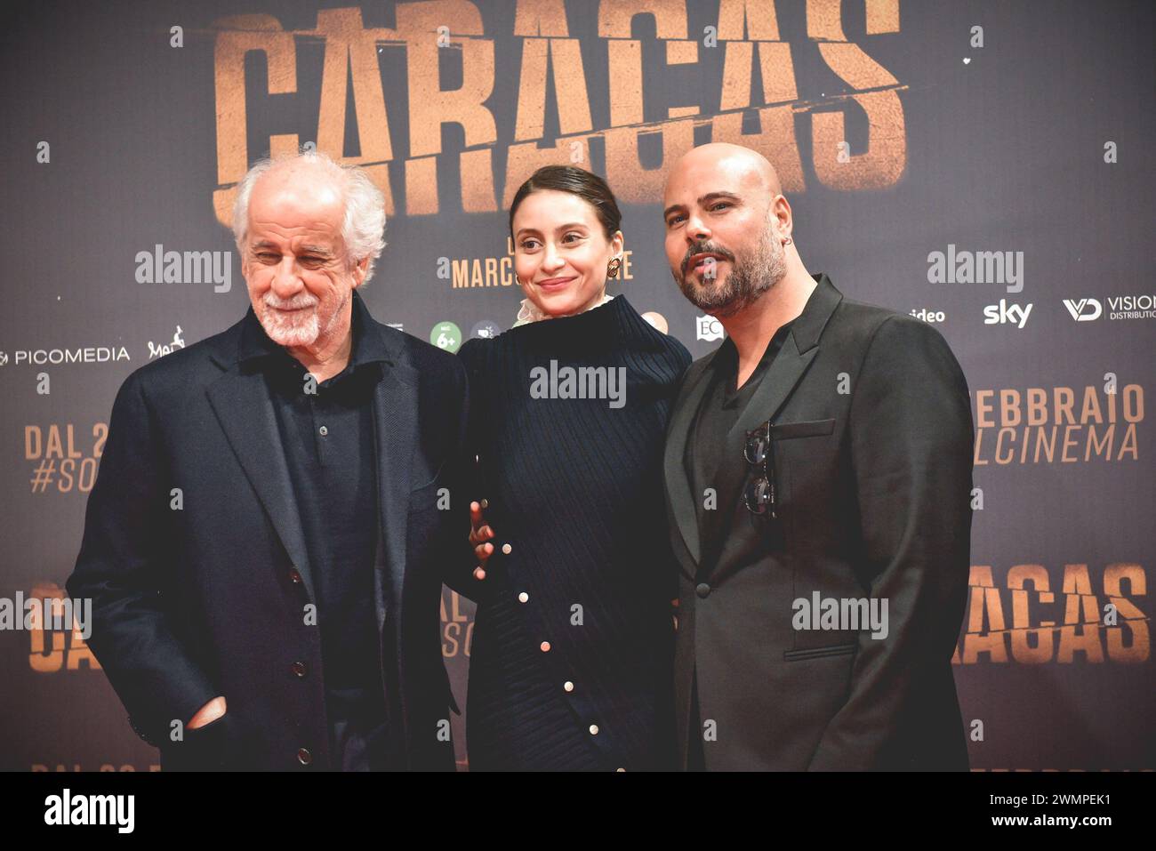 Naples, Italy. 26th Feb, 2024. The actors Toni Servillo, Lina Camélia ...