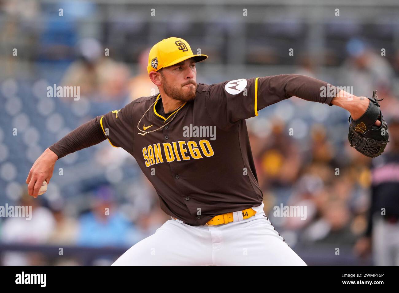 San Diego Padres starting pitcher Joe Musgrove throws against the ...