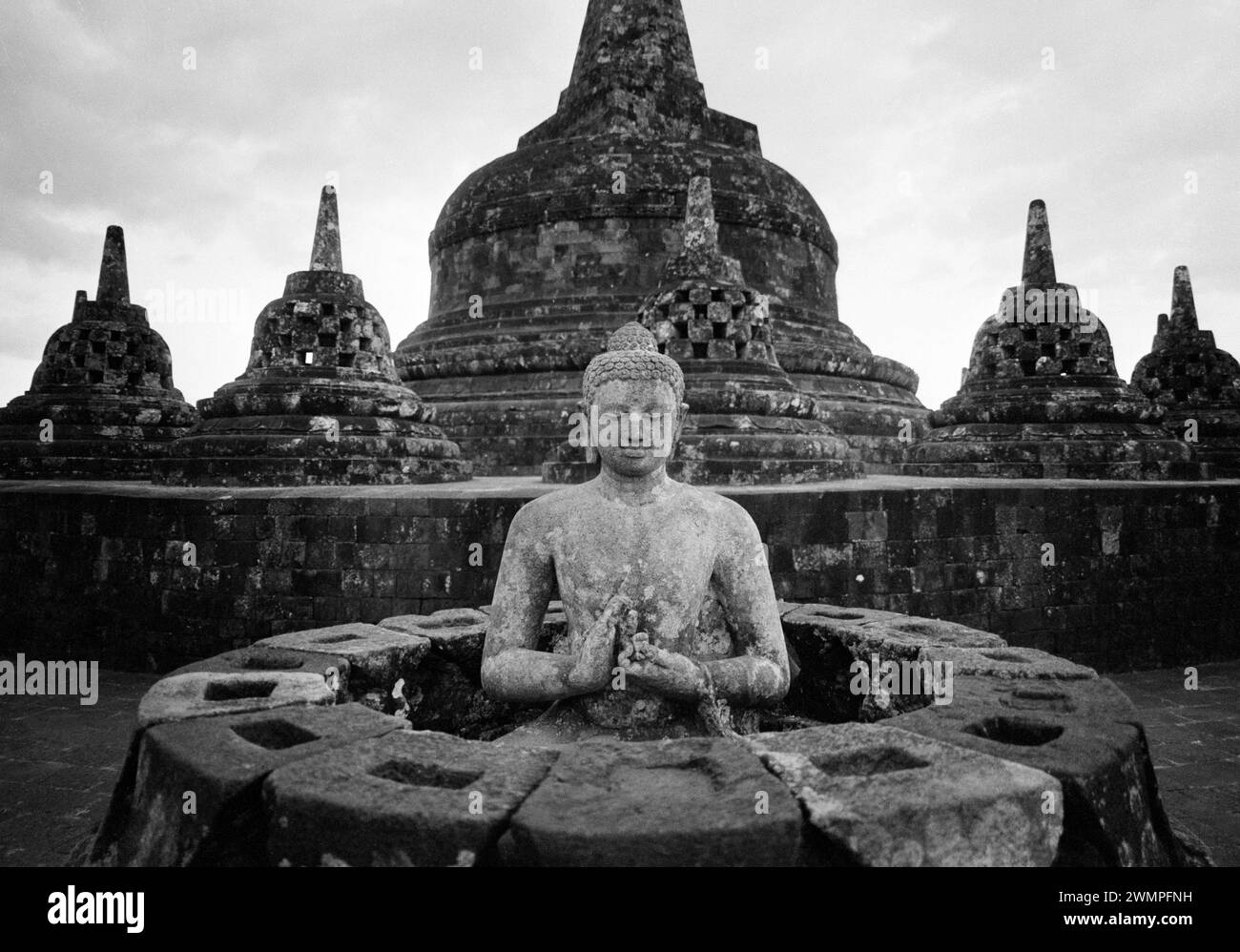 The magnificent monument of the Temple of Borobudur in Magelang ...