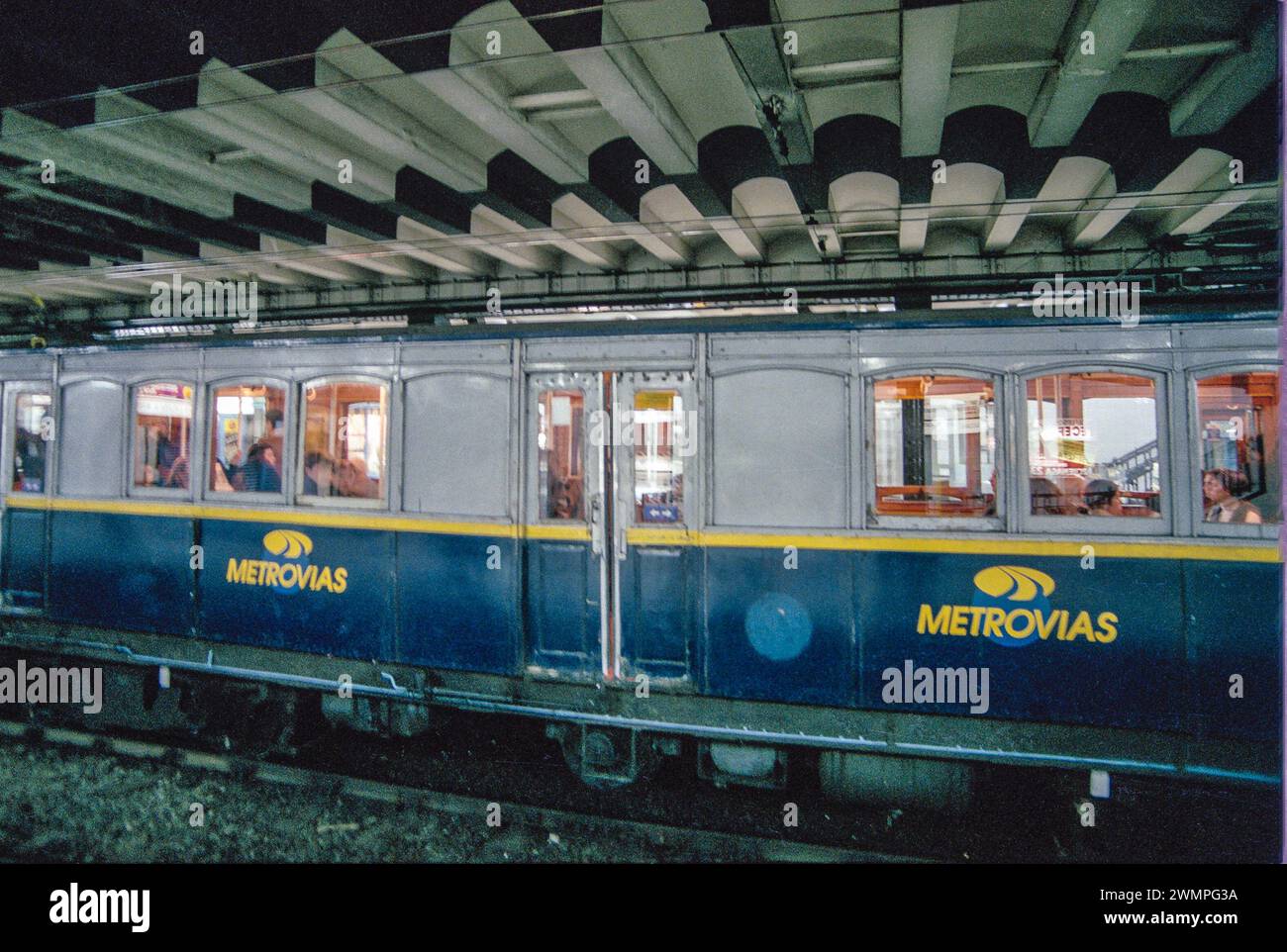 Subway train of the Buenos Aires subway system in 1995 Stock Photo - Alamy