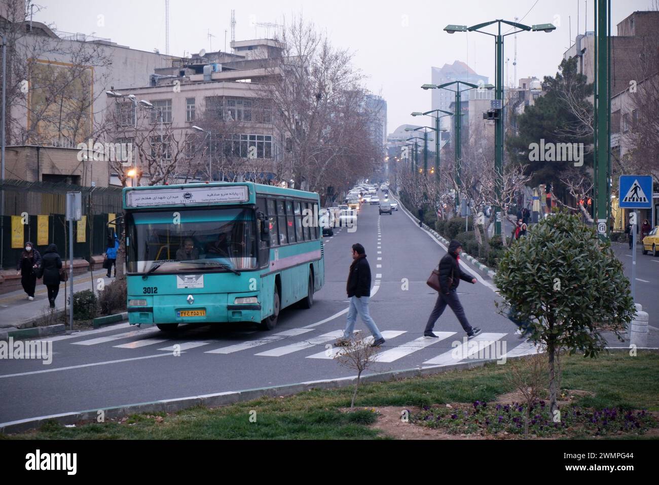 Tehran, Iran. 27th Feb, 2024. A view of a street in downtown Tehran ...