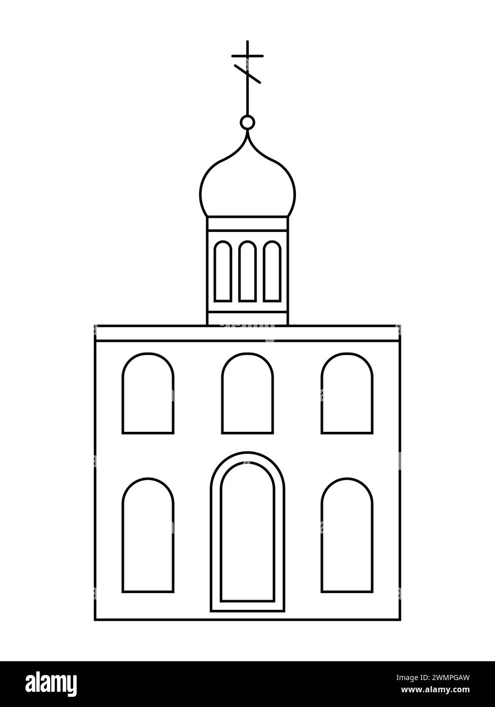 Russia dome and outline Stock Vector Images - Alamy