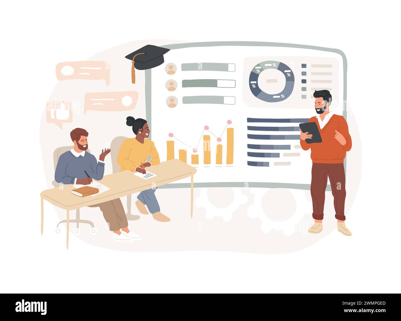 Managers workshop isolated concept vector illustration. Supervisors ...