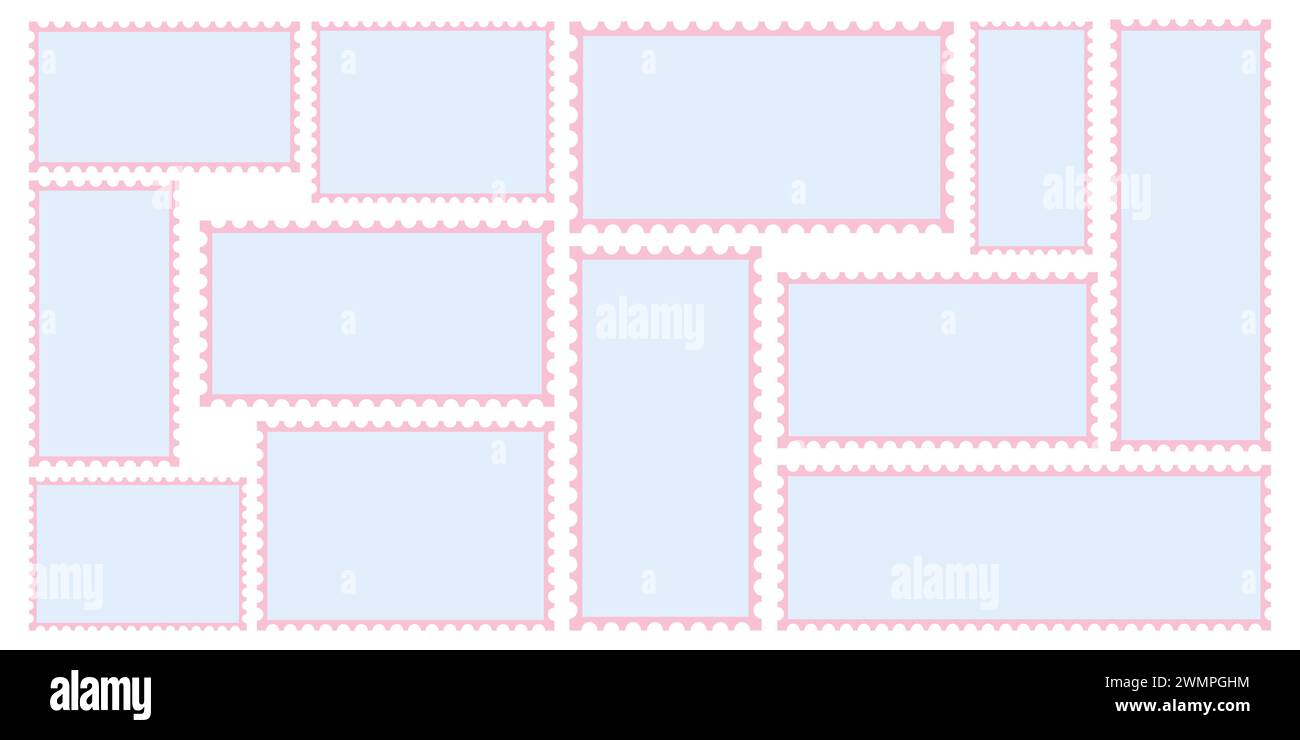 Postage stamps frame set Stock Vector Image & Art - Alamy