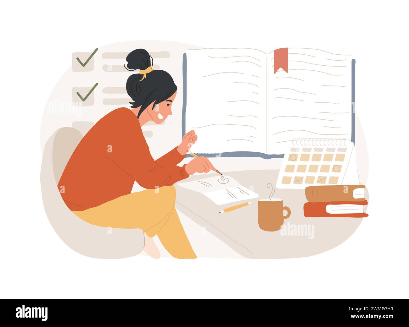 Learning isolated concept vector illustration. Learning style, memory ...