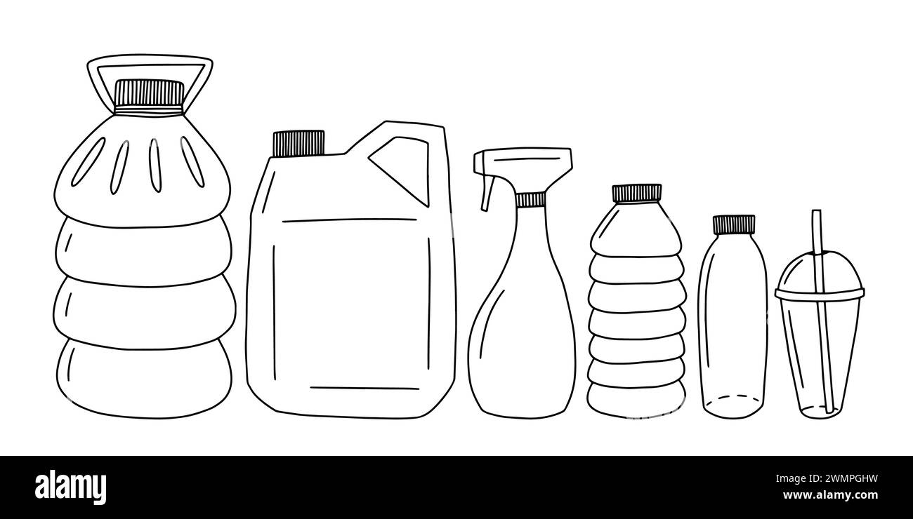 Plastic containers and bottles Stock Vector Image & Art - Alamy