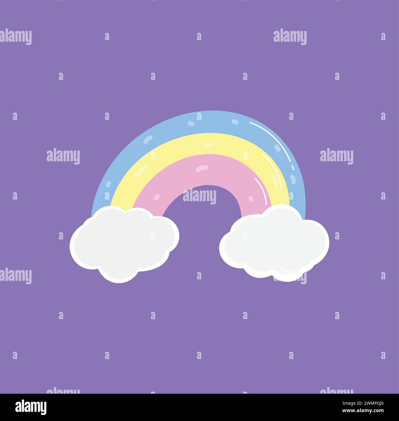 Rainbow Hand drawn Illustration Stock Vector Image & Art - Alamy
