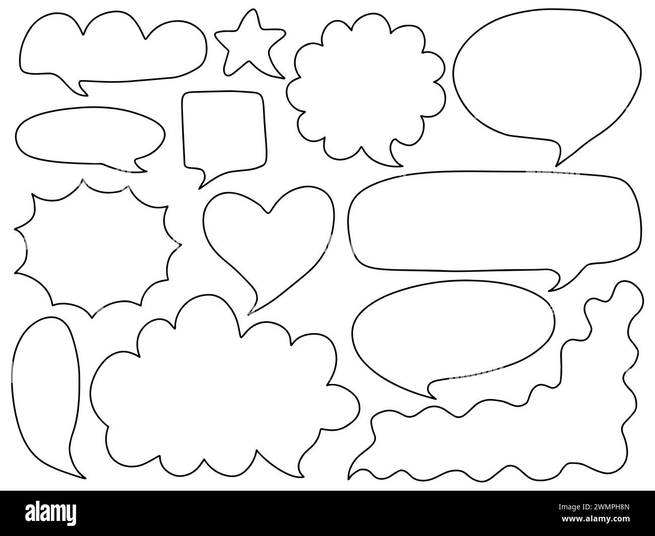 Speech shape Black and White Stock Photos & Images - Alamy