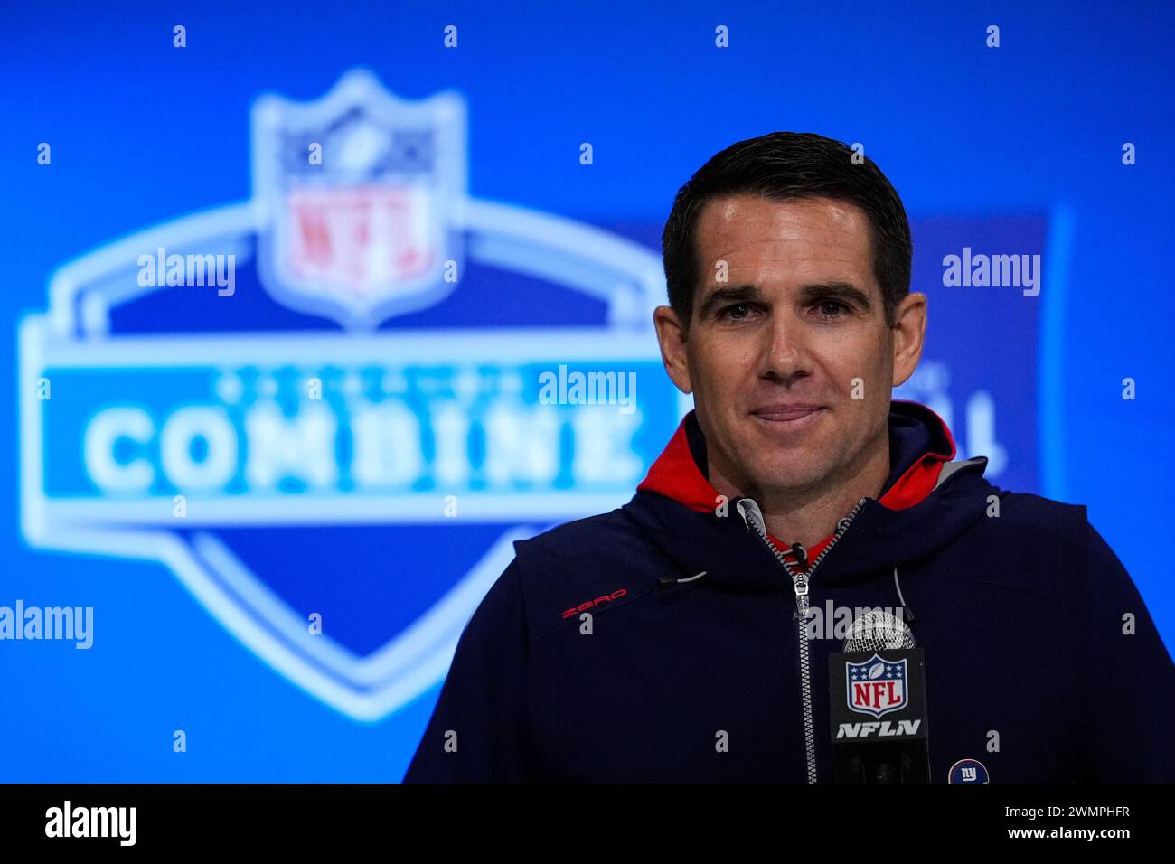 New York Giants general manager Joe Schoen speaks during a press ...