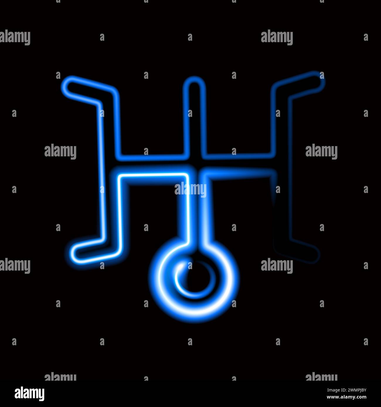 Vector isolated illustration of Uranus planet astrological sign with ...