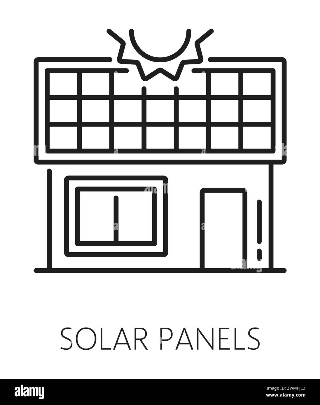 Solar system residential estate Black and White Stock Photos & Images ...