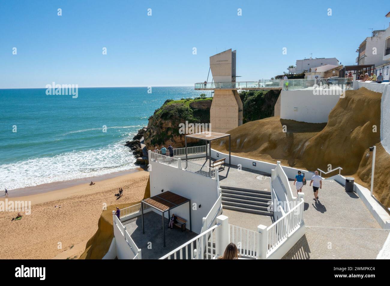 The New Beach Access Steps And Lookout In Albufeira Old Town At Peneco ...