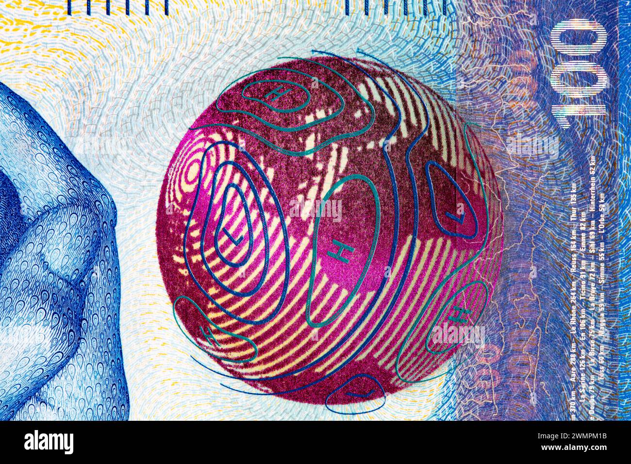 Closeup of 100 Swiss franc banknote for design purpose Stock Photo - Alamy
