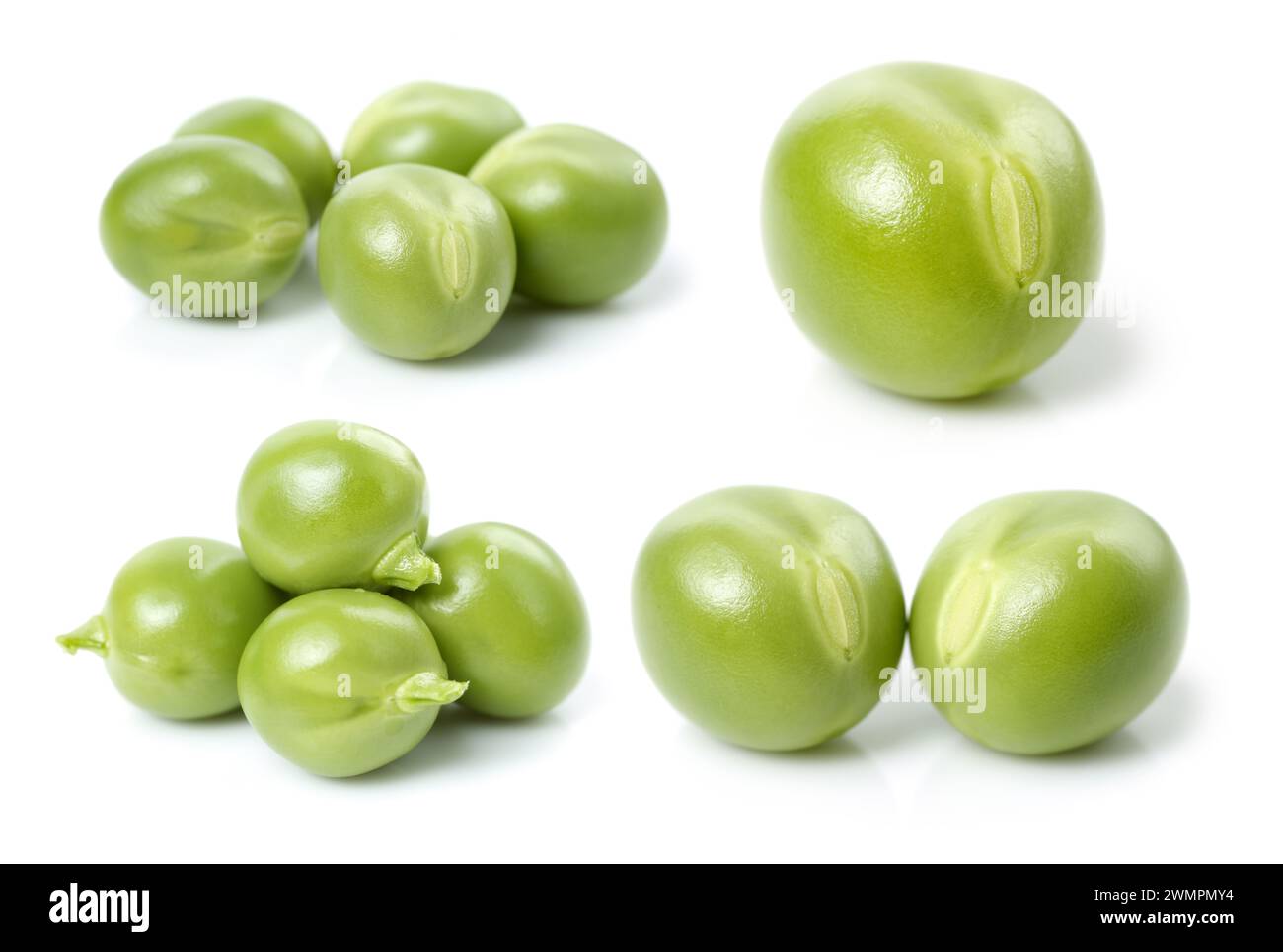 Fresh peas isolated on white background Stock Photo - Alamy