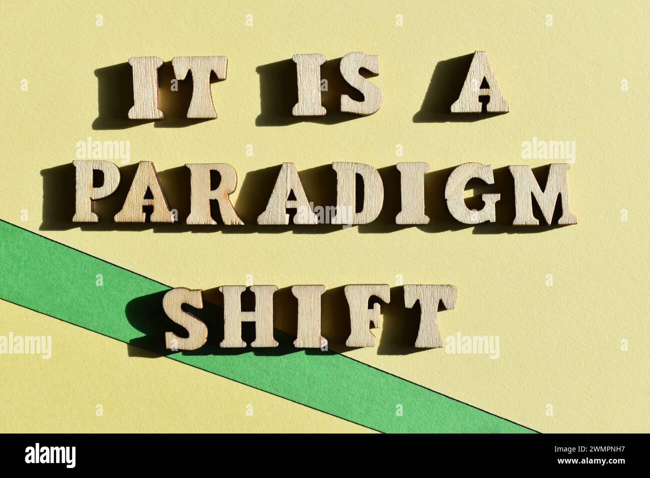 It Is A Paradigm Shift, words in wooden alphabet letters isolated on ...